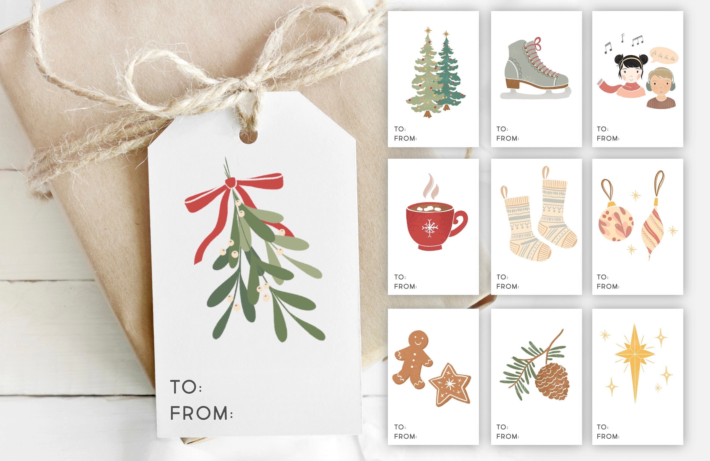 Christmas Gift Tags | Version Two | Digital Download | Editable – Lily ...